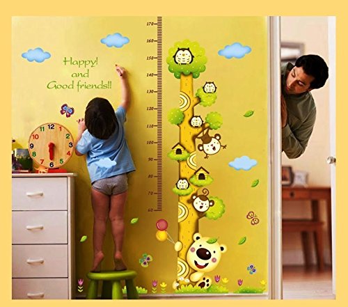Syga 'Children Height Measurement' Wall Sticker (PVC Vinyl, 61 cm x 5 ...
