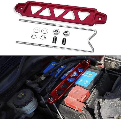 Amazon.com: TOMALL Battery Tie Down Bracket Set for Car Aluminum Alloy ...