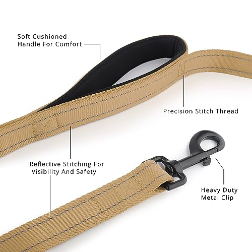 Plutus Pet Double Handle Dog Lead 1.8m, Heavy Duty, Reflective Dual ...