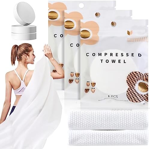 Amazon.com: GXF 3 Packs Compressed Bath Towel Tablets, 56'' x 28'' Pure ...