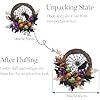 Amazon.com: Valery Madelyn Halloween Wreath for Front Door with Lights ...