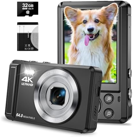 Digital Camera for Photography - 4K 64MP Autofocus, UHD Compact Digital ...