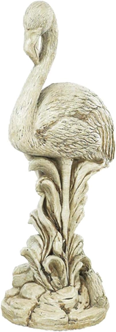 Amazon.com: Solid Rock Stoneworks 31" Flamingo Concrete Statue, Buff ...