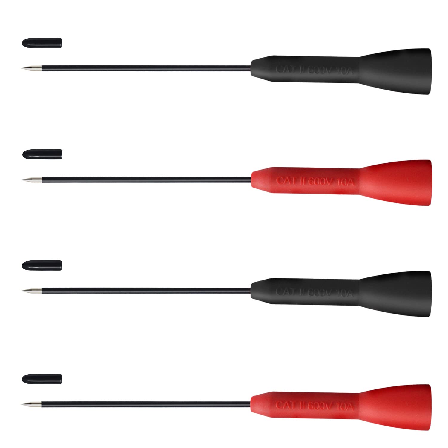 4 Pack 2mm Extended Needle Test Probes, 600V/10A Non-Destructive ...