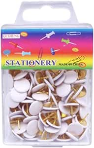 Amazon.com : Colors Thumb Tacks 100 Count Colors Roundness Push Pins ...
