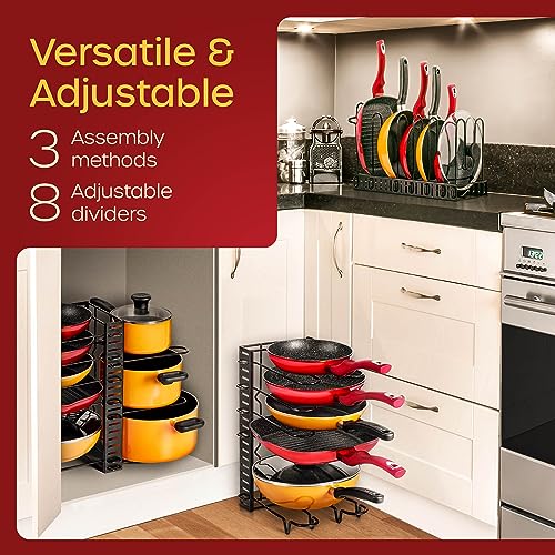 Snapklik.com : MUDEELA Pots And Pans Organizer Rack For Under Cabinet ...