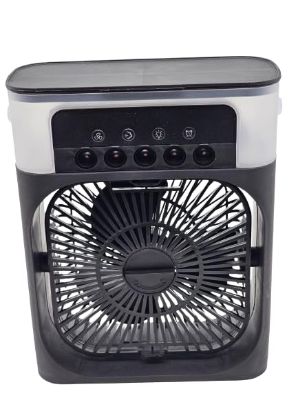 JAGMAG® Black Mini Fan, Personal Desk Fan with Mist Spray,7 color LED ...