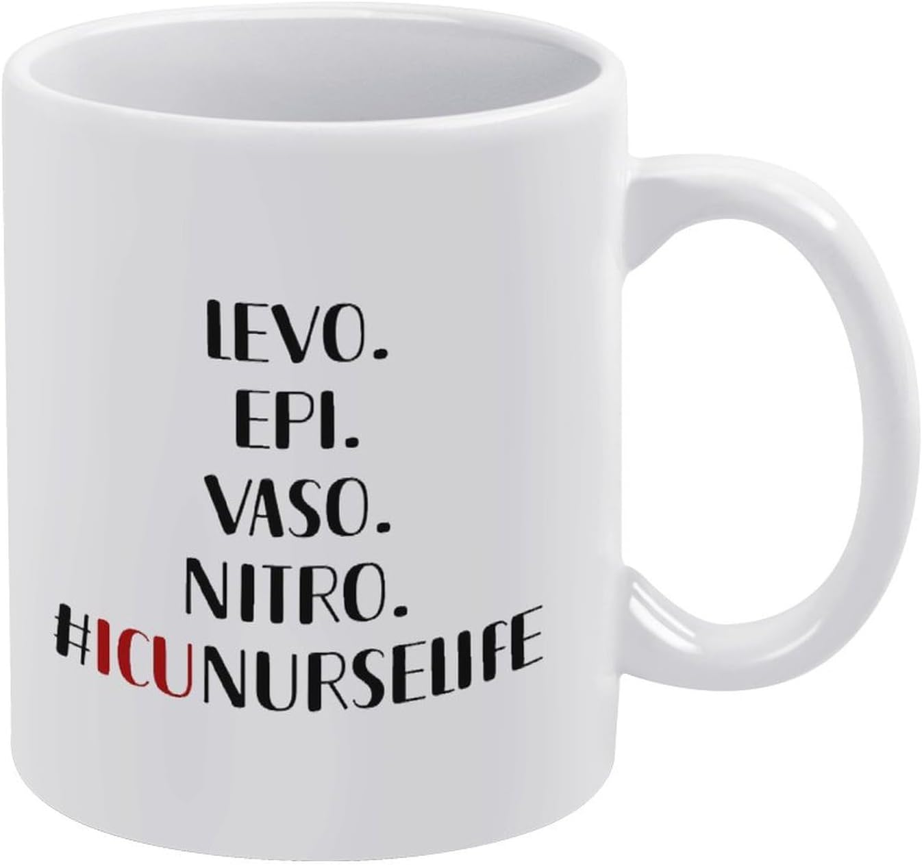Amazon.com: Icu Nurse Coffee Mugs Levo Epi Vaso Nitro Icu Nurse Life ...