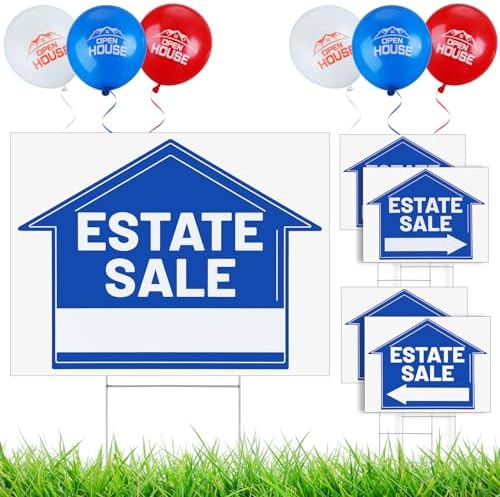 Amazon.com : 3 Pack Moving Sale Sign Kit 12 x 16 Inch Double Sided Yard ...