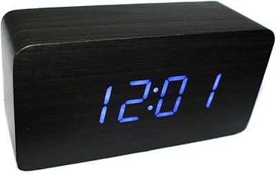 Amazon.com: ThreeH Digital Alarm Clock,Wood Cube Little Clock with LED ...