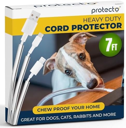 PROTECTO Wire Protector from Pets Transparent Cable Tidy Tube Animal ...