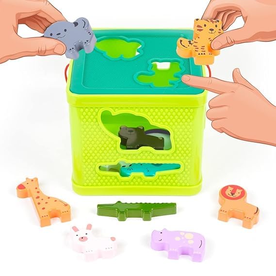 KIDSNEY Animals Shape Sorter with Hammering Fun Learning & Educational ...