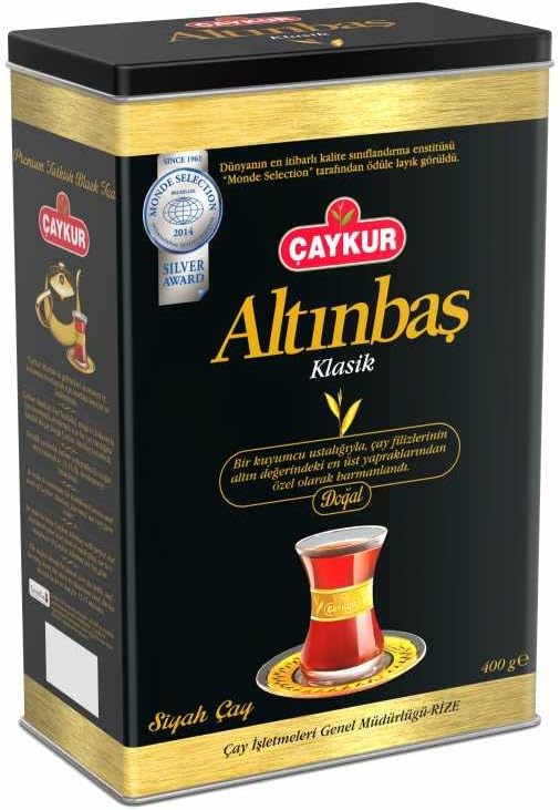Amazon.com : Caykur Altinbas Black Tea, Turkish Black Tea in Tin Can ...