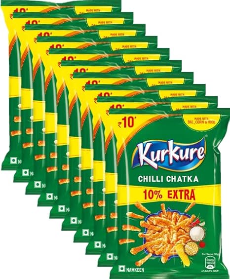 Unique Kurkure Chilli Chatka 42g (Pack of 10) : Amazon.in: Grocery ...