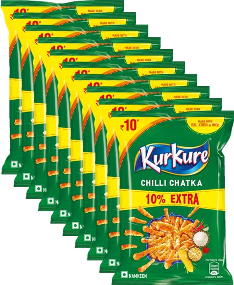 Unique Kurkure Chilli Chatka 42g (Pack of 10) : Amazon.in: Grocery ...