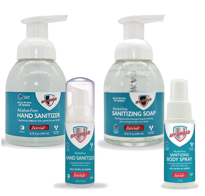 Amazon.com : My-Shield Combo Sample Pack: 8.25oz & 1.7oz Hand Sanitizer ...