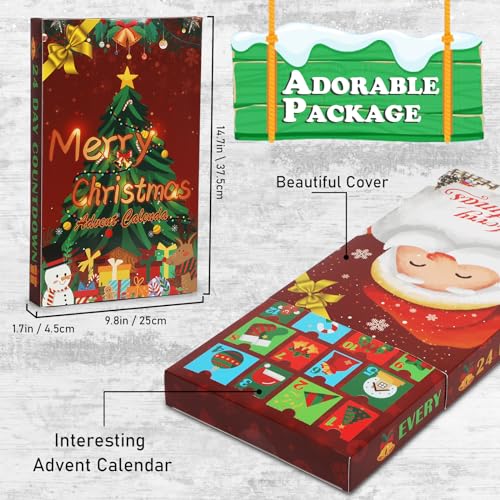 2023 Advent Calendar, Christmas 24 Days Countdown Calendar with 24 Pcs ...