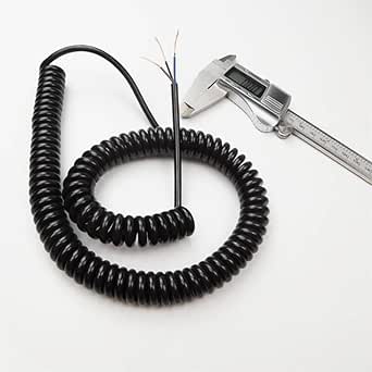 Spring loaded cable flexible extension wire, 3 Core 22AWG Spring Spiral ...