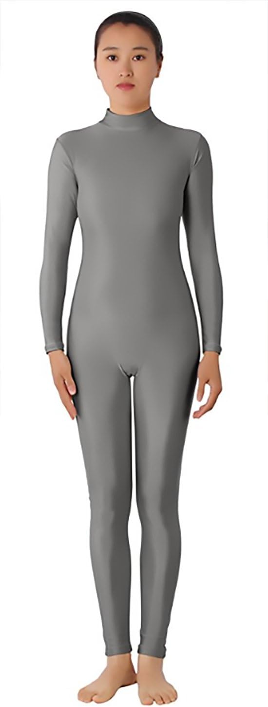 Amazon.com: DanceNwear Adult Lycra Long Sleeve Unitard Bodysuit ...