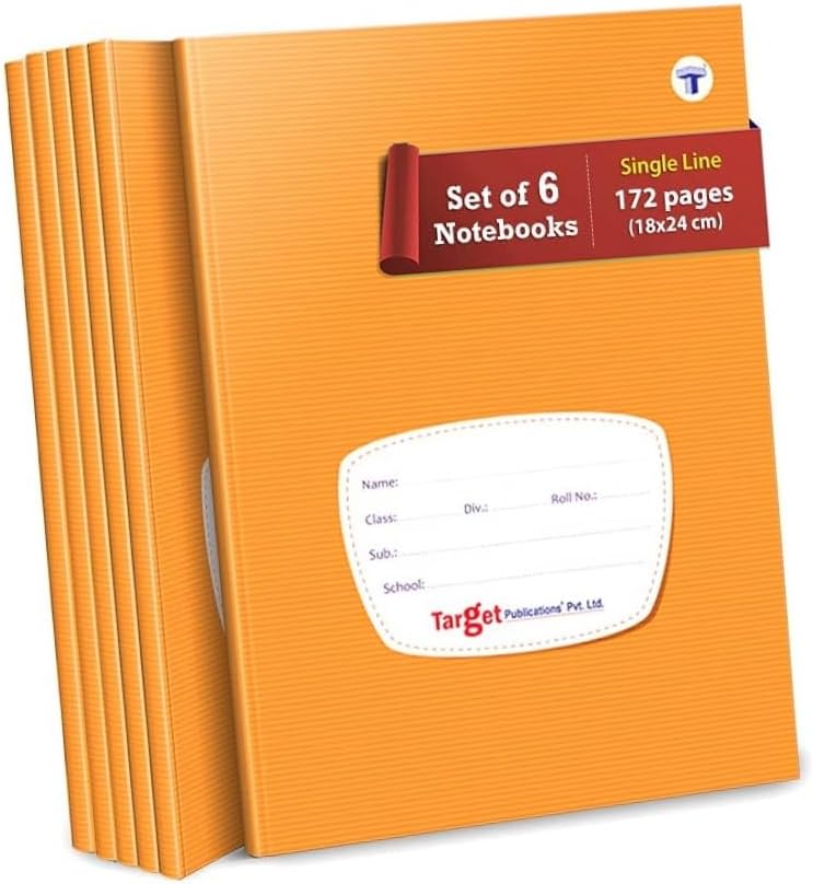 TARGET PUBLICATIONS Soft Brown Cover Single Line Notebooks -76 Ruled ...