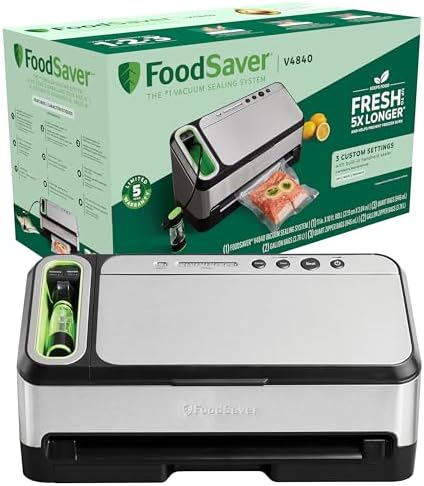 FoodSaver V4400 2-in-1 Vacuum Sealer Machine with Automatic Vacuum Sealer Bag Detection and ...