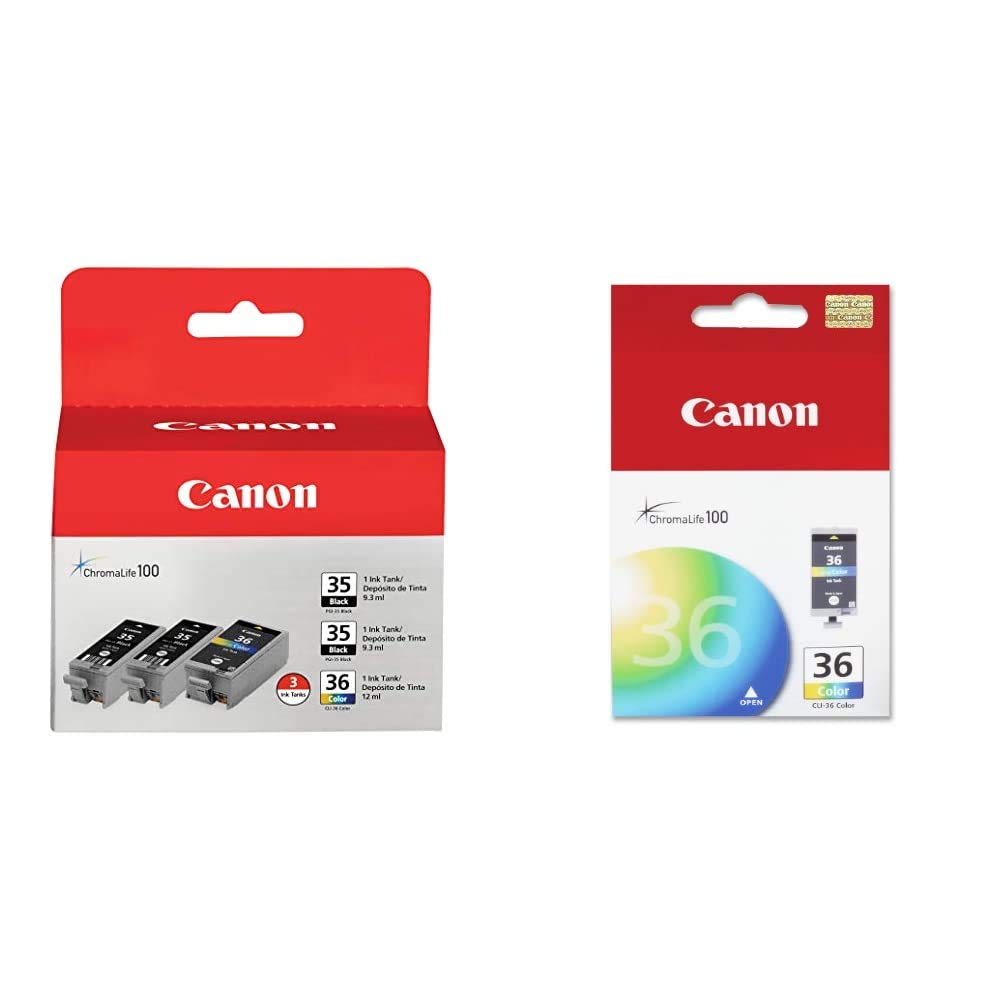 Amazon.com: Canon PGI-35/CLI-36 2 Black and 1 Color Value Pack ...