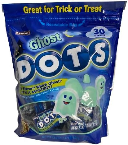 Amazon.com : Ghost Dots 30 Count Mini Boxes Halloween Candy Bag ...