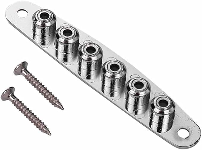 Amazon.com - JGQGB Electric Guitar Parts Metal Bridge String Through ...