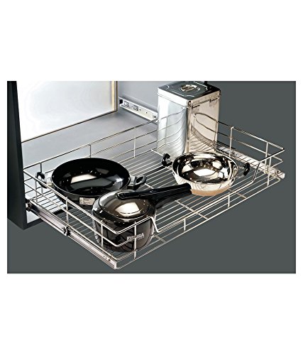 Sleek Stainless Steel Storage Basket, 10X8X10, Silver (Pack of 2 ...