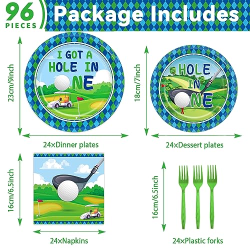 Snapklik.com : ZOIIWA 96PCS Golf First Birthday Party Supplies Hole In ...