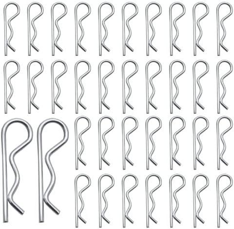 Litoexpe 40 Pieces Cotter Pin Assortment Kit, M2.5 x 50mm R Clips Zinc ...