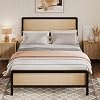 Amazon.com: IDEALHOUSE Full Size Rattan Bed Frame with Headboard and ...