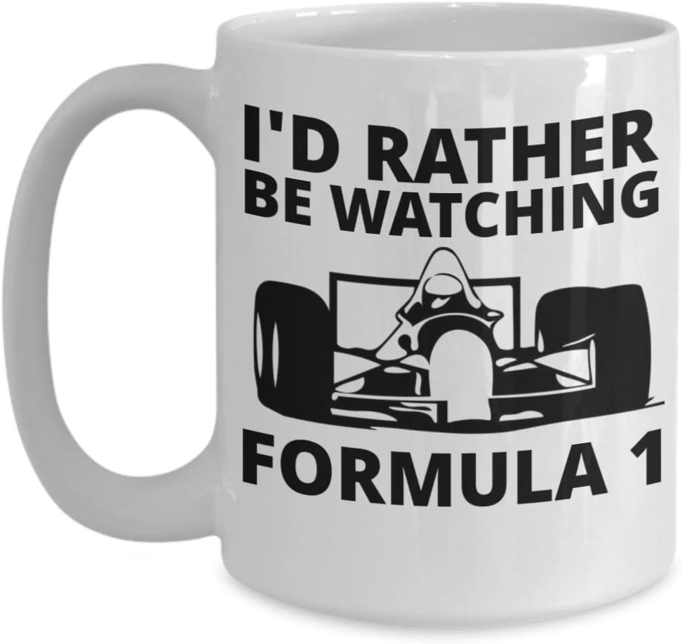 Amazon.com: Formula 1 Coffee Mug, I'd rather be watching formula 1 ...