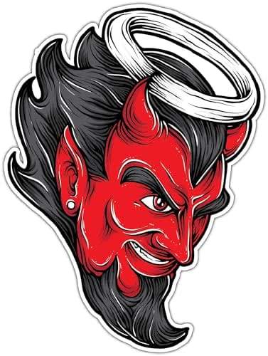 Amazon.com: Devil Head Evil Lucifer Baphomet Hell Car Bumper Vinyl ...
