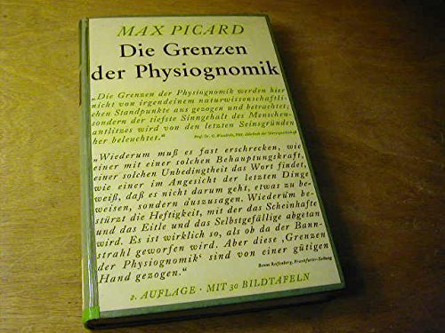 Die Grenzen der Physiognomik : Max Picard: Amazon.de: Bücher