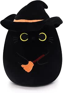 Amazon.com: Leokawin Halloween Stuffed Animal,Cute Halloween Black Cat ...