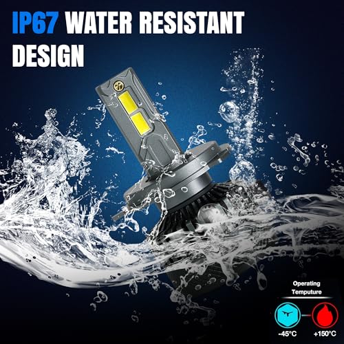 OTO2EYE H4 LED Headlight Bulbs, 250W, 25000 Lumens, Super Bright ...