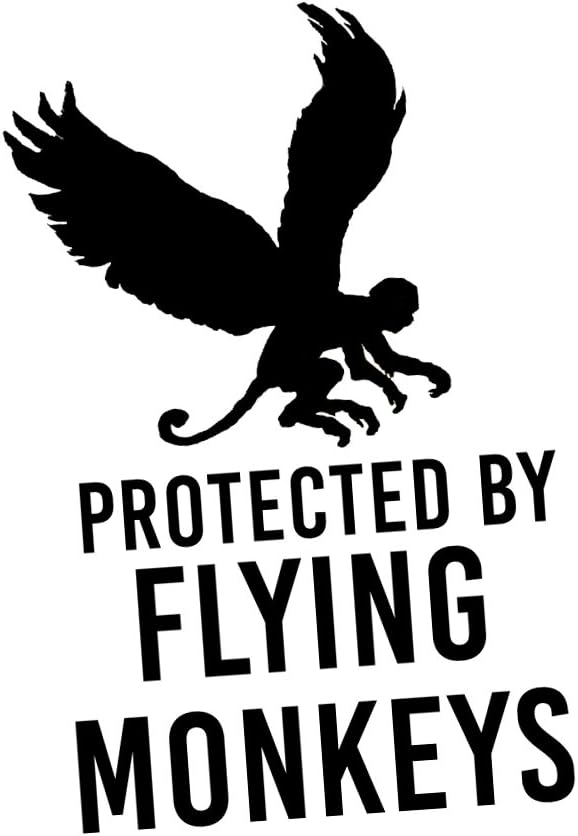 Amazon.com - Funny Protected by Flying Monkeys 6" Vinyl Sticker Car ...