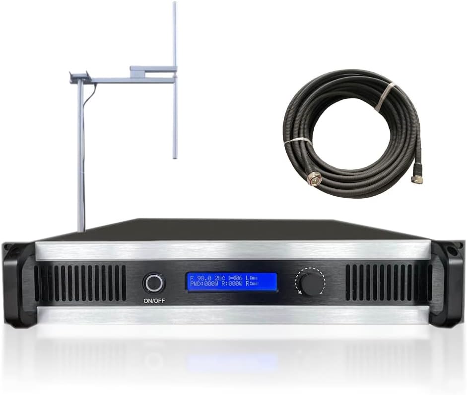 Amazon.com: 2000W FM Broadcast Radio Transmitter + Antenna + Feeder ...