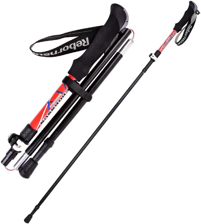 Ultralight Aluminium Trekking Poles, Collapsible Anti-Shock Walking ...