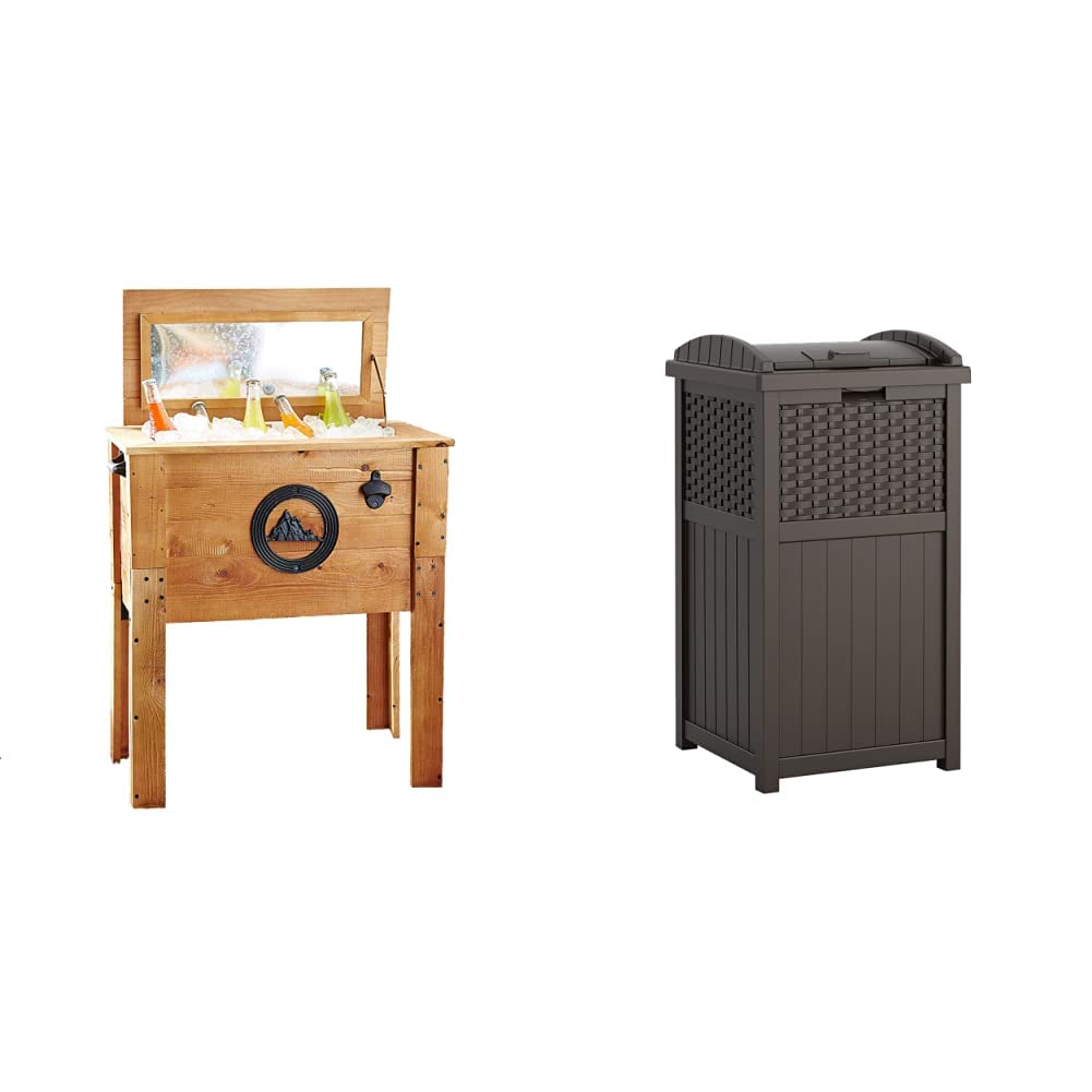Suncast Resin Wicker Cooler Patio