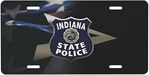 Amazon.com: Peru Indiana State Police License Plate Frame 6 X 12 Inch ...