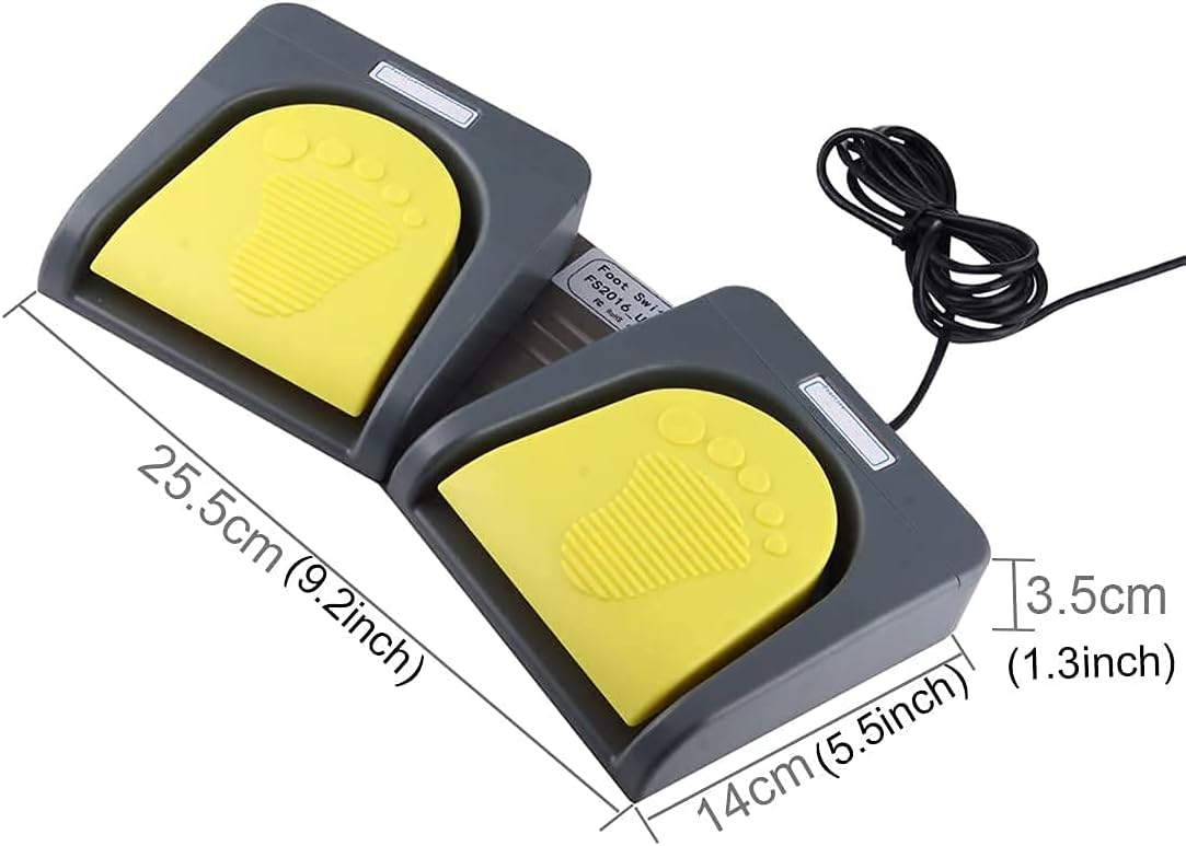 Twin Usb Foot Pedals – Footswitch Computer Pedal Buttons Programmable ...