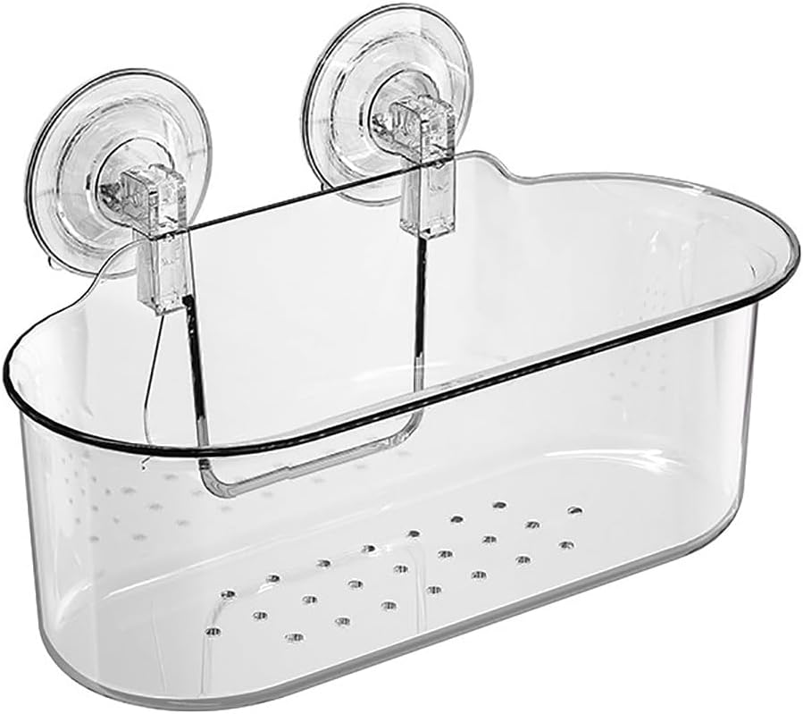 Amazon.com: LYZOLICS Shower Caddy Reusable Suction Cup Shelf Clear ...
