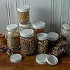Bedgeta 18 Pack White Plastic Mason Jar Lids with Silicone Rings, 9 ...