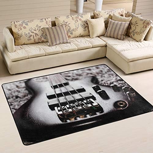 Amazon.com: Electric Guitar Rug Musical Instrument Guitar Pattern Area ...