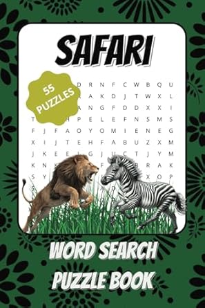 Safari Word Search Puzzle Book: Word Searches with Easy to Read Print ...