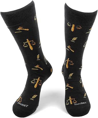 Amazon.com: Men's Black & Gold Legal Scales of Justice Lawyer Law ...