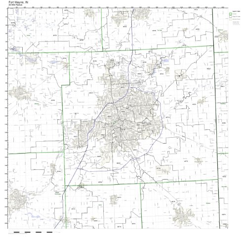 Amazon.com: Working Maps Fort Wayne, in Zip Code Map Laminated : Office ...