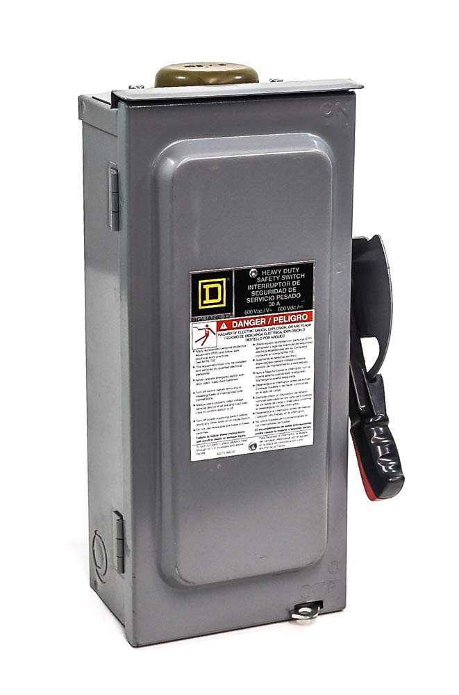 Square D Heavy Duty Safety Switch, Fusible, H361RB: Circuit Breaker ...
